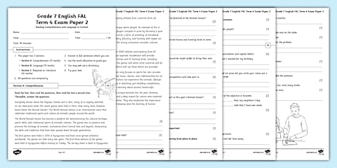 Grade 7 - English FAL - Transactional Writing - Instructions and Poster ...