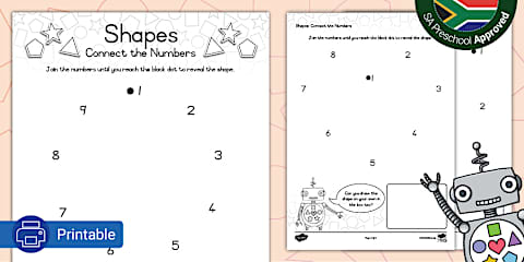 Preschool: Shapes: Cut and Paste Activity