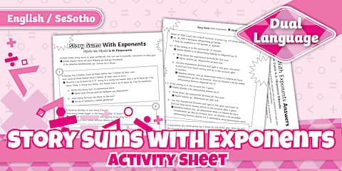 Grade 7 Maths - Term 1 - Story Sums with Exponents - Activity Sheet ...