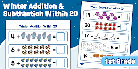Goldilocks and the Three Bears Addition to 20
