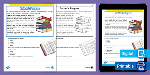 Understanding the Writer's Purpose - Activities