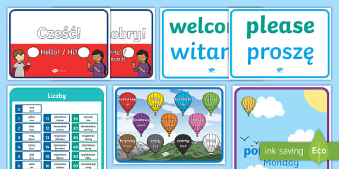 Polish Numbers A4 Display Poster - English/Polish
