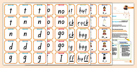 Linguistic Phonics SATPIN Bingo Game
