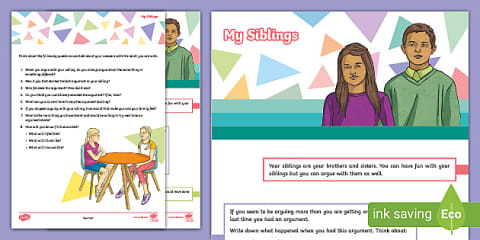 Siblings Worksheet