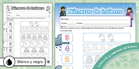 Ficha de actividad: Empareja los helados - Números del 1 al 10