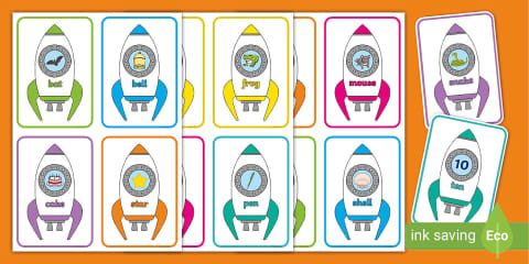 Space Rhyming Words Worksheet