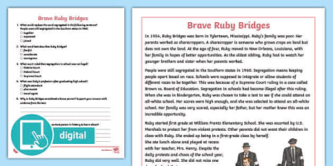 The Journey of Ruby Bridges PowerPoint for 3rd-5th Grade