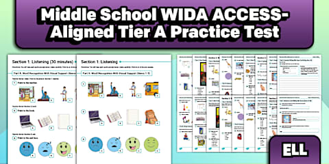 First Grade Writing Test Prep Outside Adventures Worksheet for ELL ...