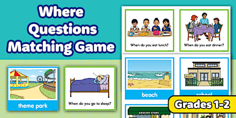 Summer Wh- Question Cards for K-2nd Grade