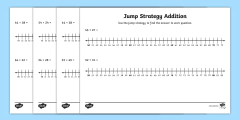 Split Strategy Addition and Subtraction Worksheets