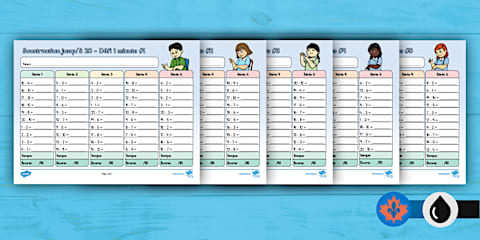Adding and Subtracting Numbers to 20 Rubric and Assessment Sheet French