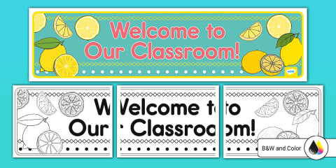 Lemon Theme Bulletin Board Borders