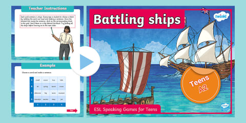 ESL Battling Ships: Vocabulary Game for Beginners [Kids, A1]