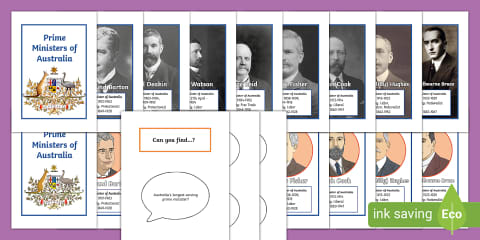 Australian Prime Minister Profile Research Worksheet