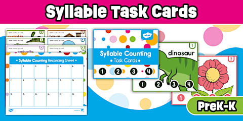 Summer Syllables Clap, Count, and Color Worksheet for PreK-K