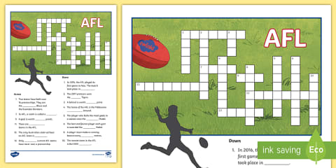 AFL Word Search | Australian Sports Resource | Year 3-6