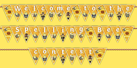 Bee-Themed Spelling Bee Display Poster