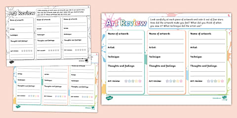 Art Self Assessment Sheet - My Reflection | Twinkl