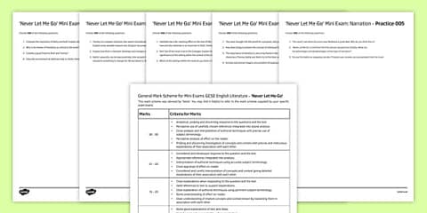 GCSE Never Let Me Go Character Cards - Kathy, Ruth, Tommy, Hailsham ...