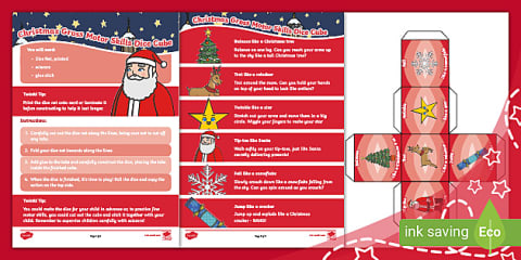 Santa and Reindeer Christmas Button Placing Fine Motor Skills Activity