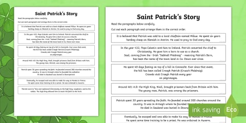 KS1 The Story of Saint Patrick Sequencing Cards