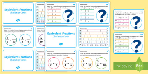 Equivalent Fractions Bingo