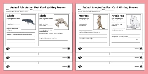 Animal Adaptations Word Search