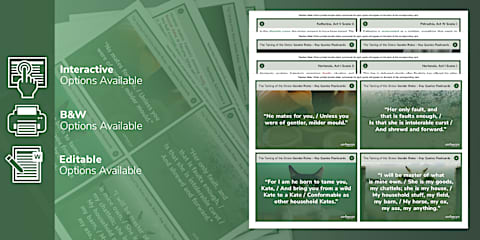 'The Taming of the Shrew' Plot Overview Cloze Activity