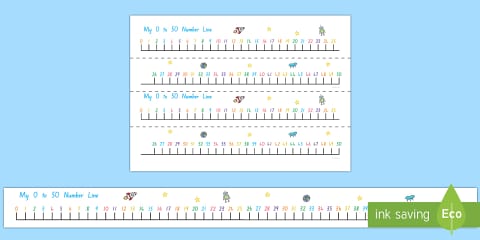 Number Line to 50