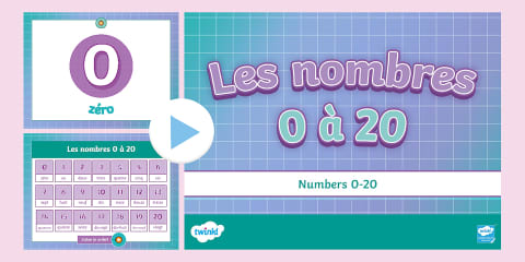 French: Numbers to 20 Activity Sheet