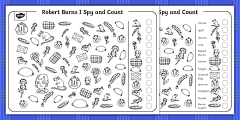 Robert Burns Word Search