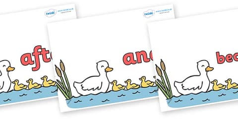 5 Little Ducks Story Stones Image Cut Outs