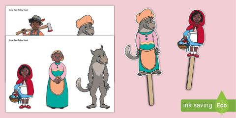 Little Red Riding Hood Page Stick Puppets