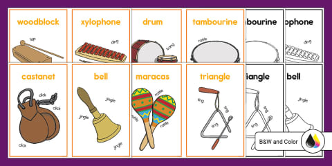Musical Instruments Cut and Paste Worksheet