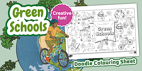 Fossils Doodle Colouring Sheet