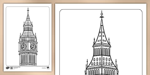 KS1 London Landmarks Colouring Pages
