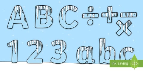 Winter Display Lettering & Symbols