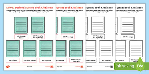 Dewey Decimal System Challenge Cards | Libraries | Twinkl US