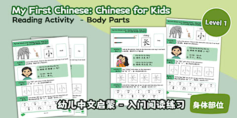 My First Chinese: Chinese for Kids - Level 1 Beginner Reading Activity ...