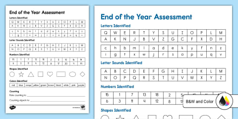 Prekindergarten Numbers 1-20 Assessment Progress Sheet