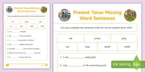 Present Simple Tense Worksheet