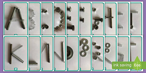 Loose Parts Letters | Alphabet Flashcards | Twinkl | EYFS