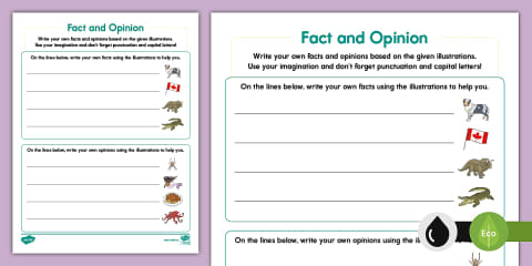Identifying Statements of Fact or Opinion Assessment Sheet