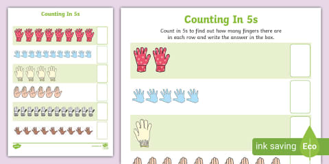 Counting in 5s Ice Cream Cone Ordering Activity