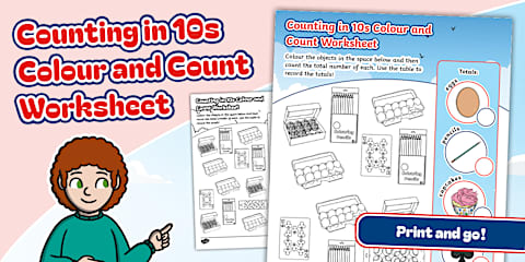 Winter in Australia Counting to 10 Worksheet