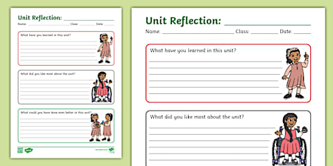 What Have I Learnt Today? Reflection Sheet