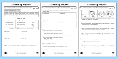 Rounding to 10/100 with Word Problems Differentiated Worksheets