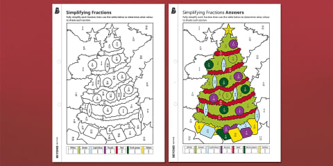 Christmas Maths: Colour by Numbers Worksheets Pack
