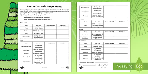 Cinco de Mayo Scene and Question Cards for K-2nd Grade