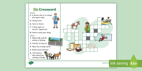 -oa Digraph Crossword Differentiated Worksheet